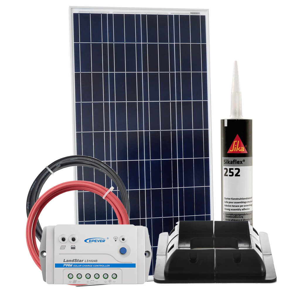 Solar panel set 100W 12V polycrystalline – vctrade.nl